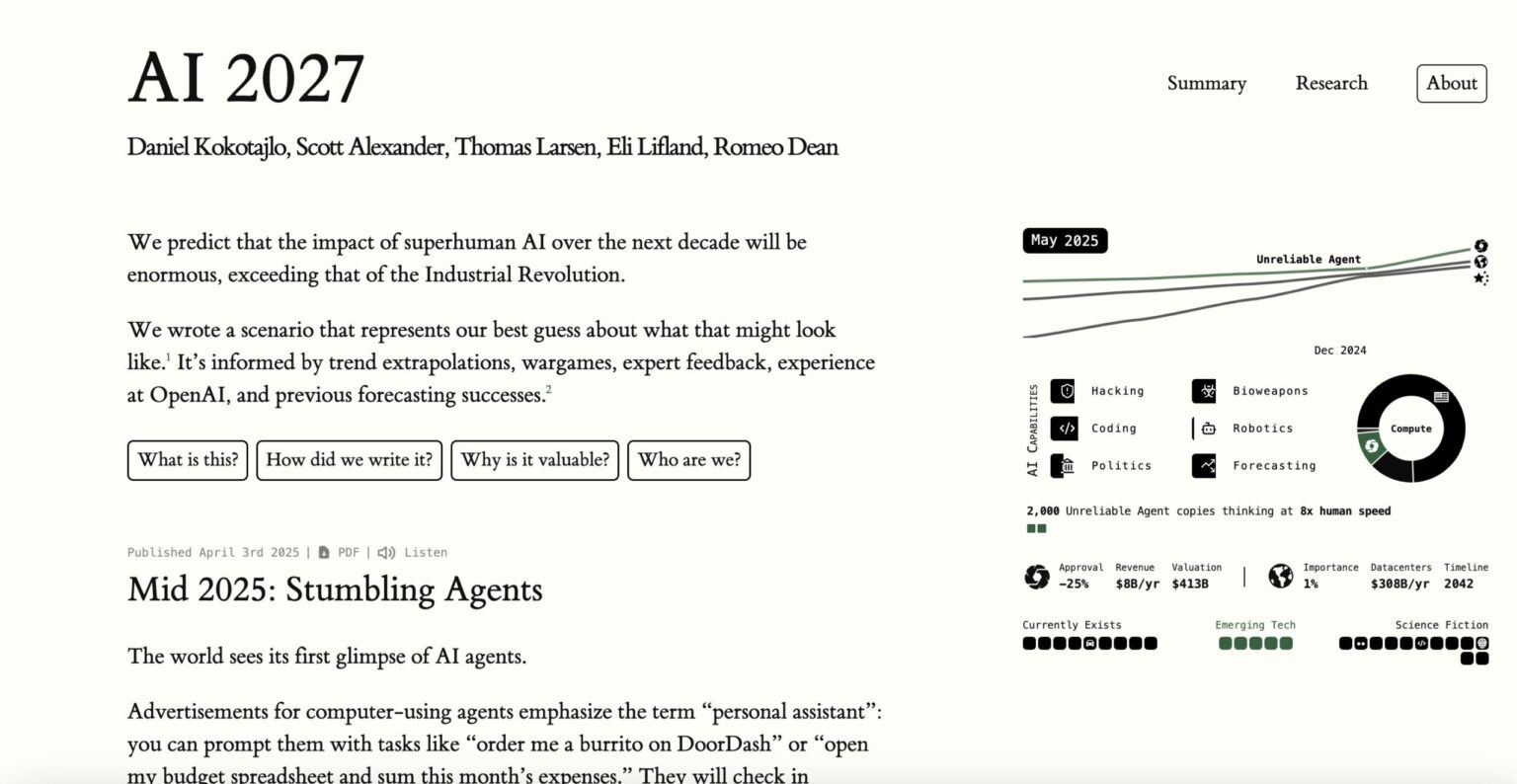 AI 2027とは？2025–2027年の5つのAI予測を徹底解説！ | DeskrexAIリサーチ
